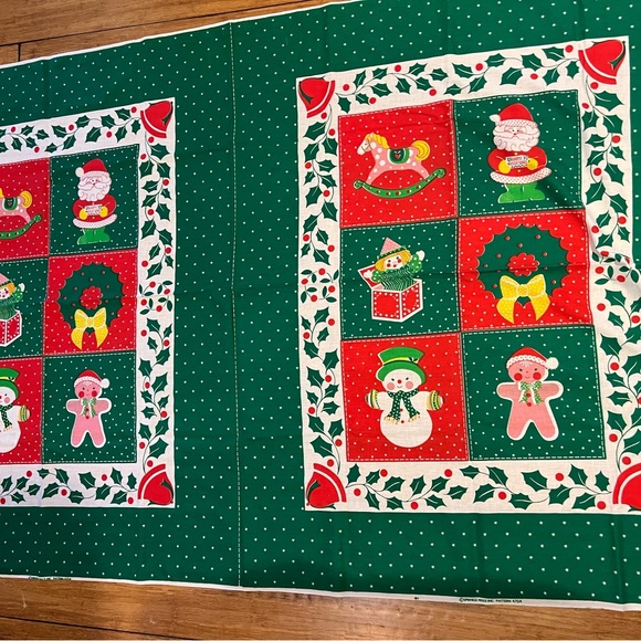 Other | Vintage Christmas Fabric Panel Springs Mills Craft Seeing ...